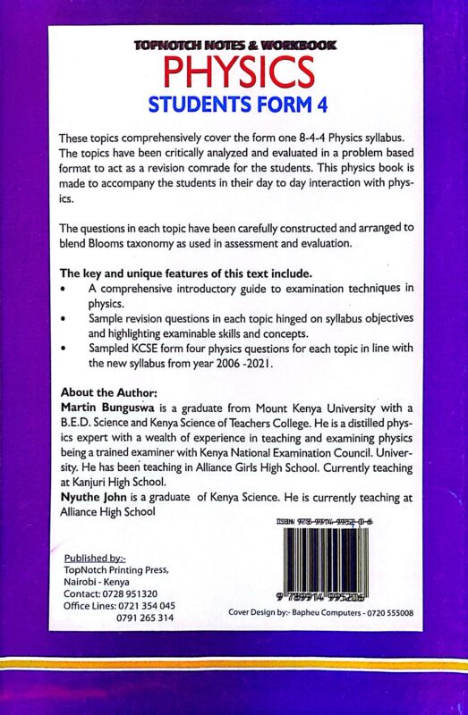 Top Notch Notes and Workbook Physics Form 4 - Schoolmall bookshop