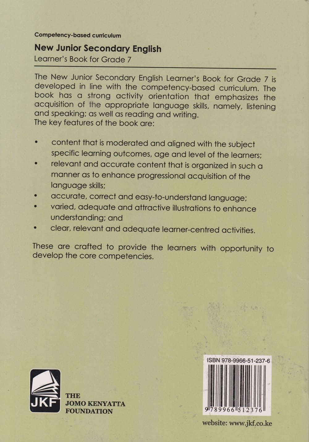 JUNIOR SECONDARY ENGLISH GRADE 7 - Schoolmall bookshop