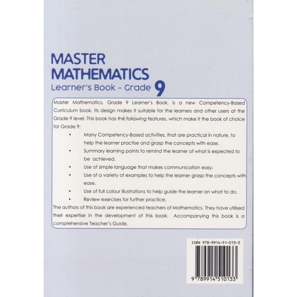 MASTER MATHEMATICS GRADE 9 - Schoolmall bookshop